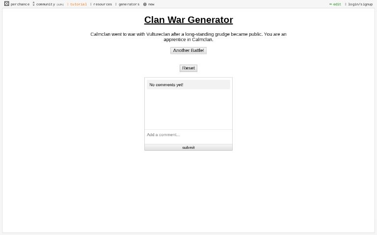 Clan War Generator
