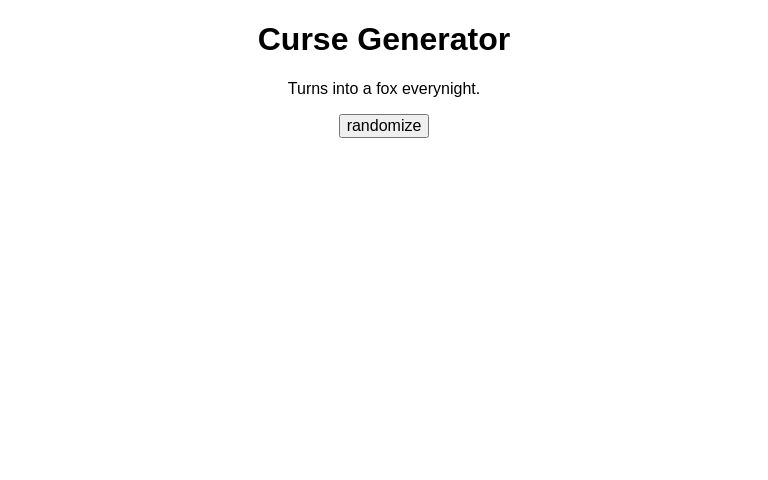 Curse Generator