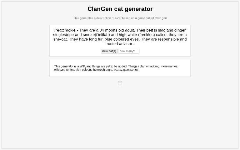 ClanGen cat generator
