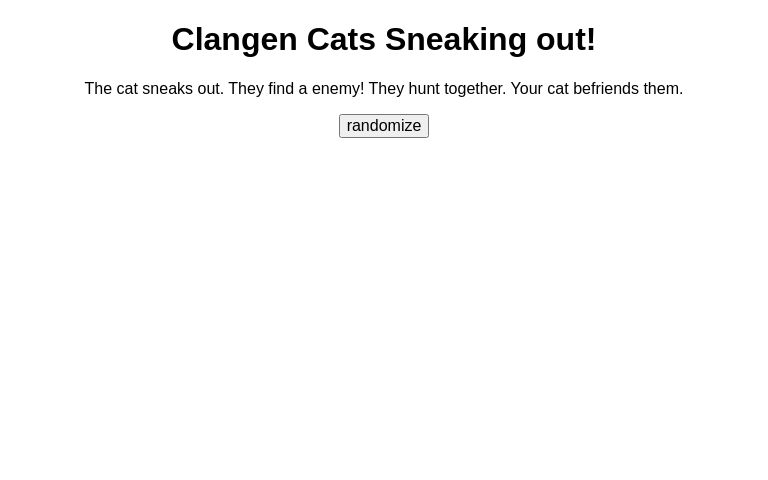 Clangen Cats Sneaking out! ― Perchance Generator