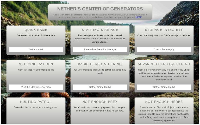 NETHER'S CENTER OF GENERATORS