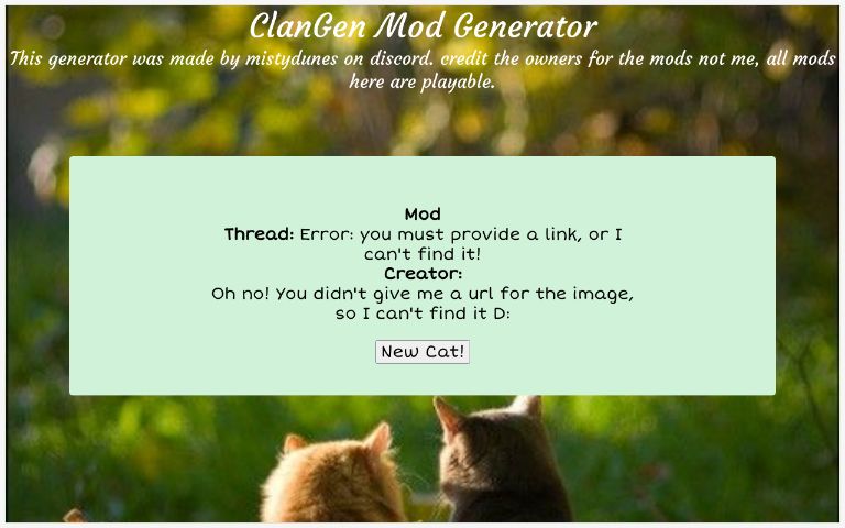 Clangen Mod Generator