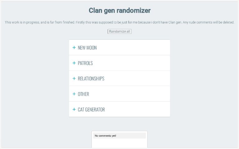 Clan gen randomizer