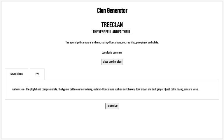 Clan Generator