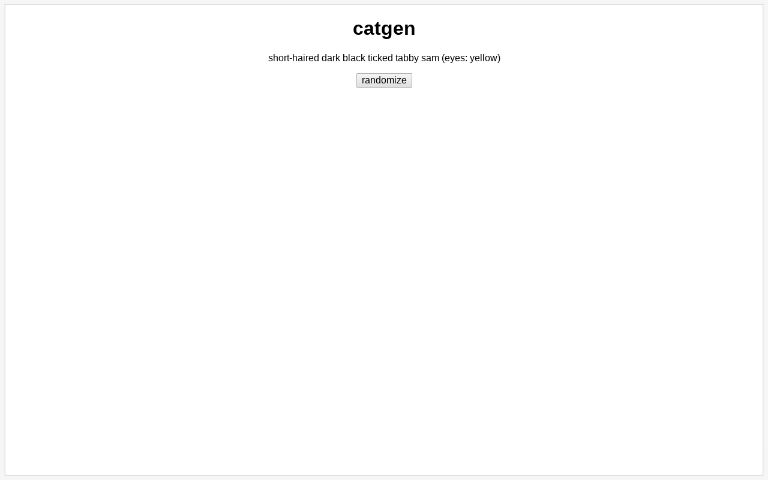 catgen ― Perchance Generator