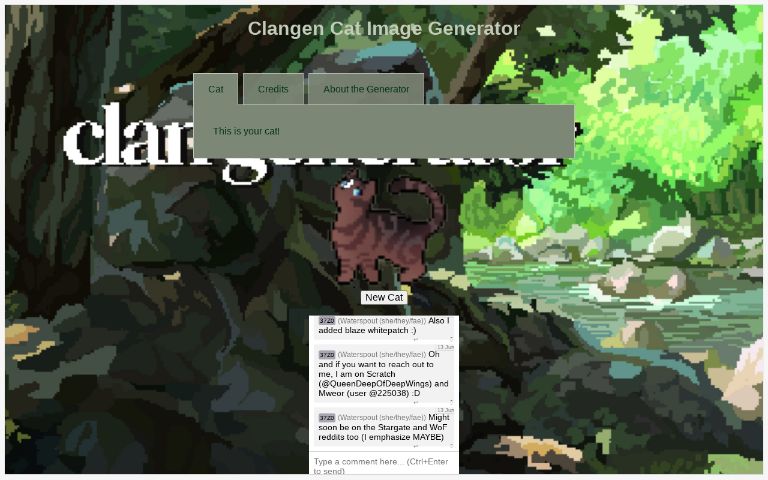 Clangen Cat Image Generator