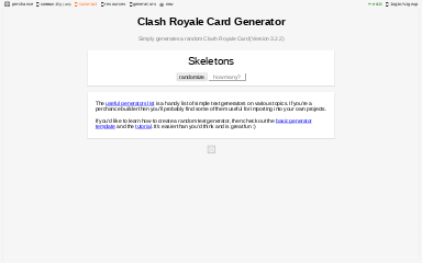 Clash Royale Card Generator