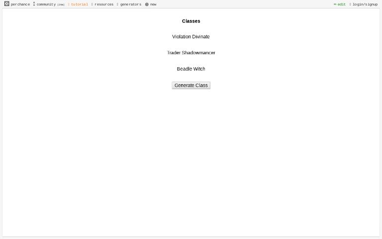 Classes Aquilus ― Perchance Generator