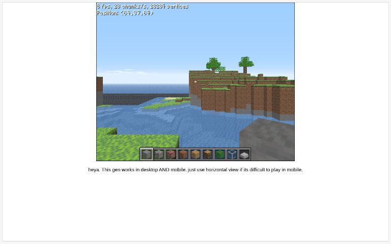Classic Minecraft In Perchance ― Perchance Generator