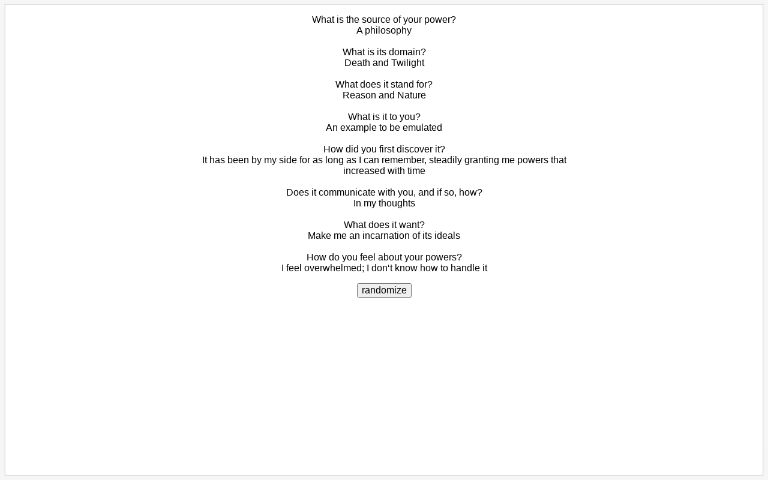 Cleric Story Hooks ― Perchance Generator