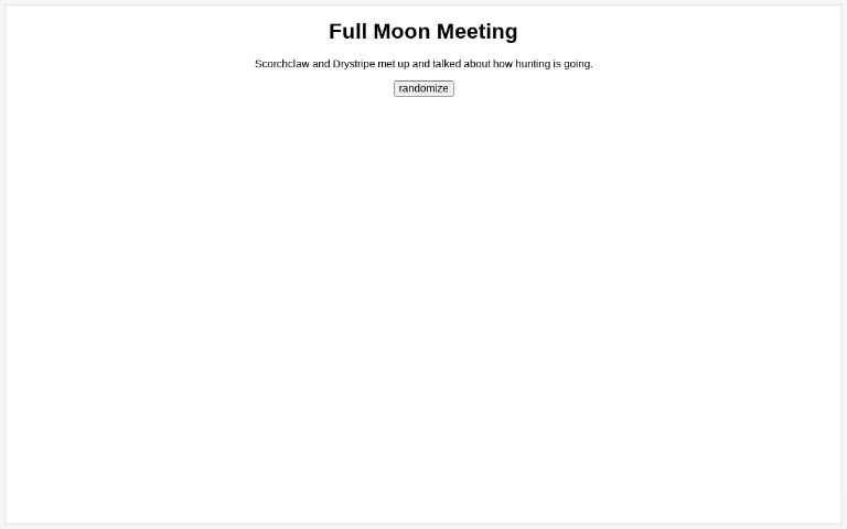 Full Moon Meeting ― Perchance Generator