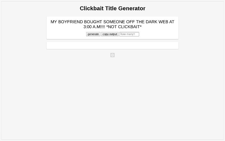 Clickbait Title Generator