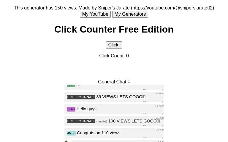 Click Counter Free Edition ― Perchance Generator