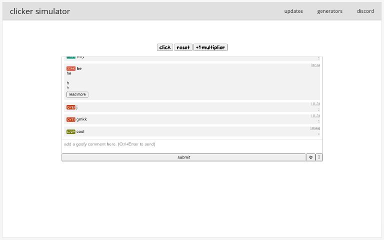 clicker simulator ― Perchance Generator