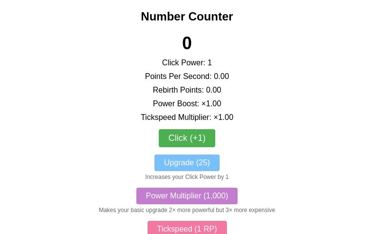 Number Counter ― Perchance Generator