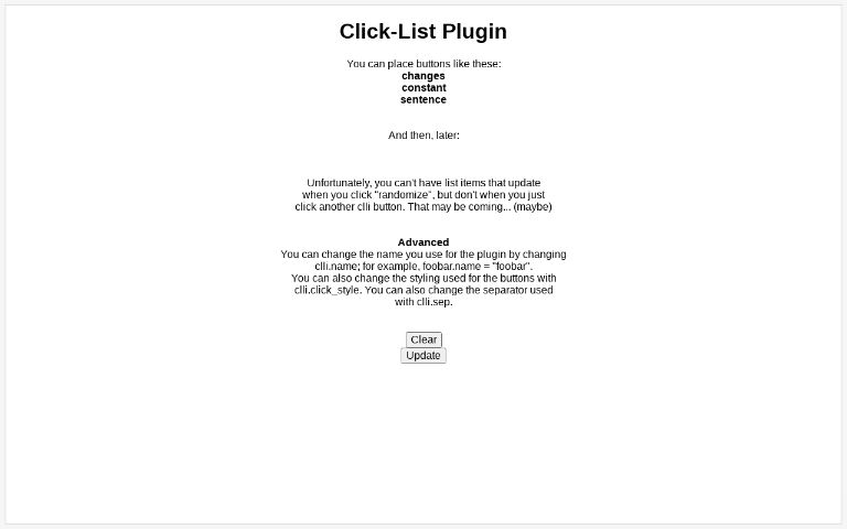 Click-List Plugin