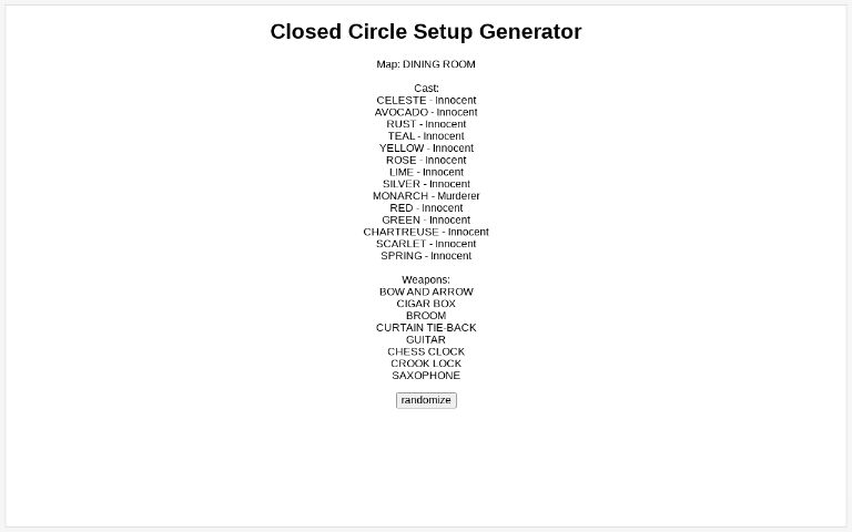 Closed Circle Setup Generator