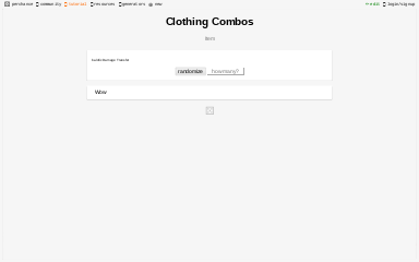 Clothing Combos ― Perchance Generator