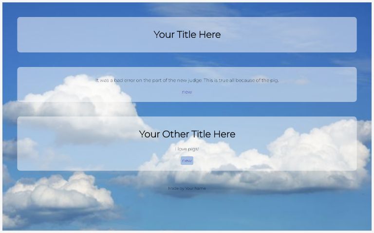 ☁️ Cloud Template ☁️ ― Perchance Generator