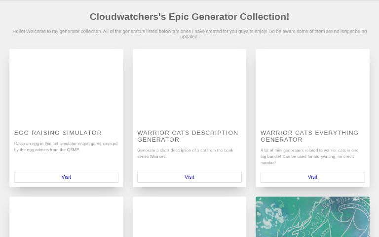 Cloudwatcher's Gen Collection!