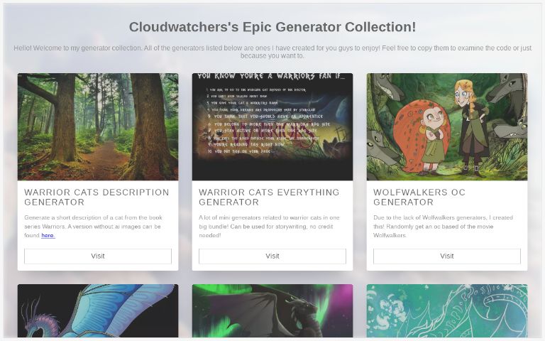 Cloudwatcher's Gen Collection!