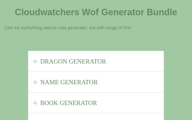 Cloudwatchers Wof Generator Bundle