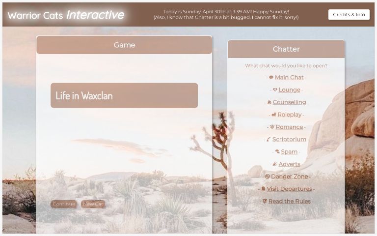 Warrior Cats Interactive ― Perchance Generator