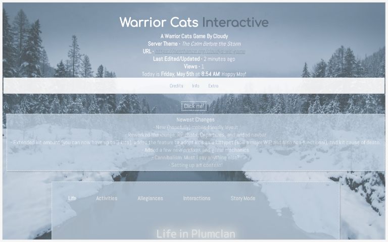 Warrior Cats Interactive ― Perchance Generator