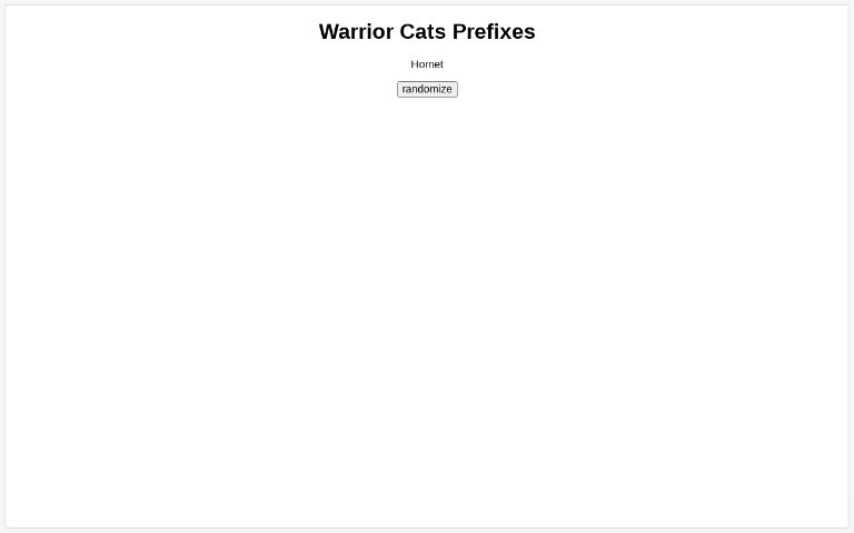 Cloudy's Prefixes ― Perchance Generator