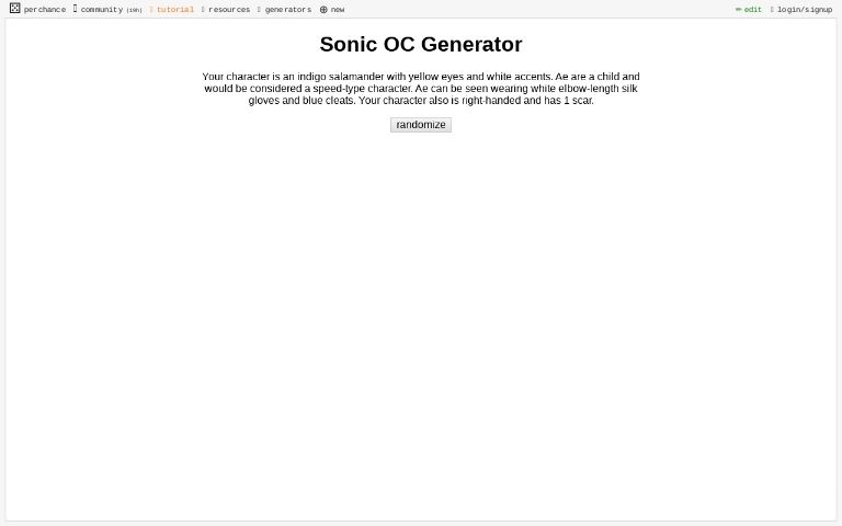 Sonic OC Generator
