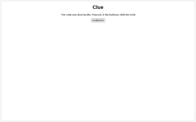 Clue ― Perchance Generator