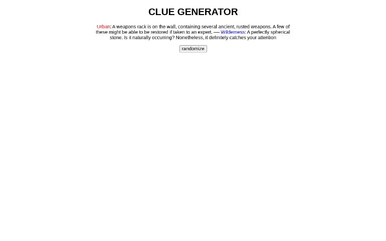 CLUE GENERATOR
