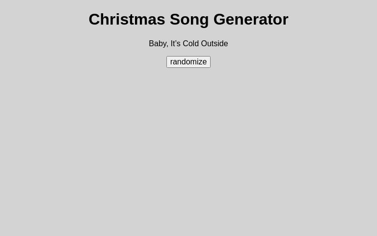 Christmas Song Generator