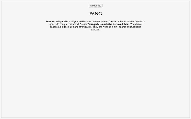 Fantasy Story Generator