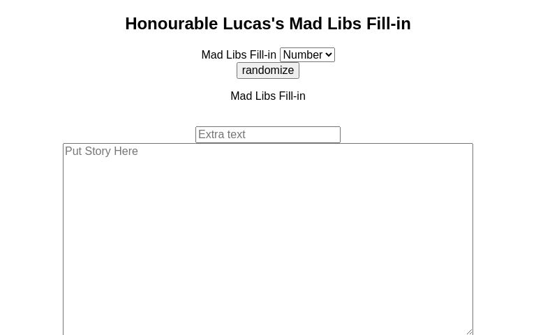 Undefined The Right Hon. The Lord's Mad Libs Fill-in ― Perchance Generator