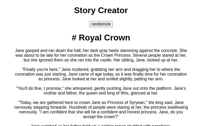 Story Creator ― Perchance Generator
