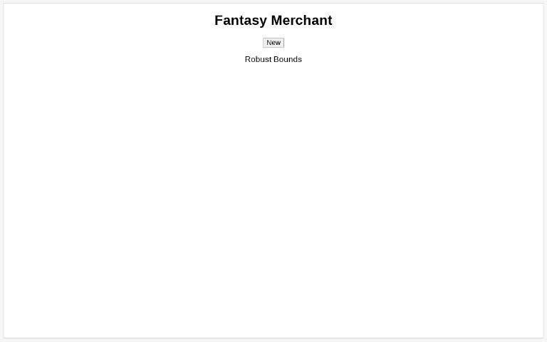 Fantasy Merchant ― Perchance Generator