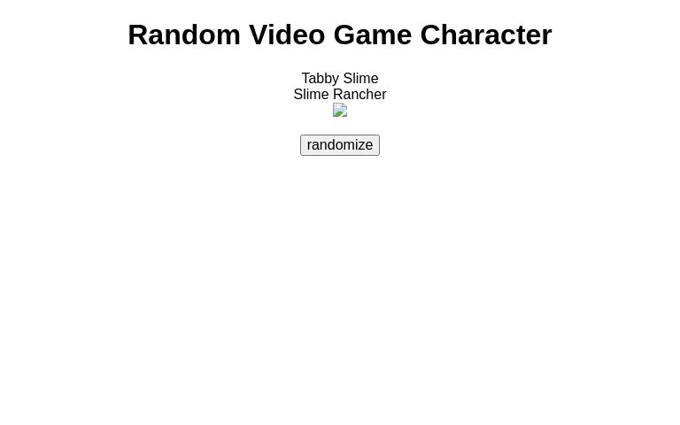 Random Video Game Character ― Perchance Generator