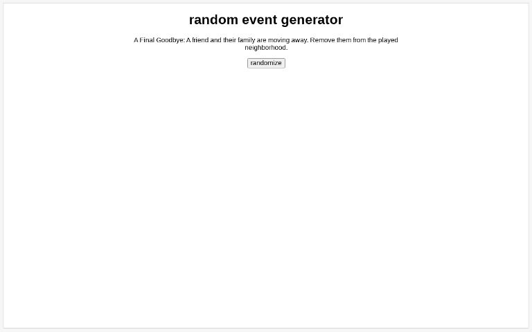random event generator