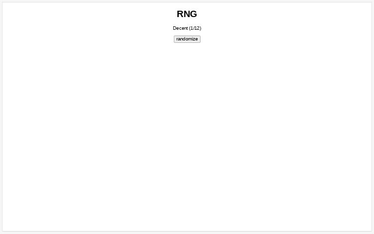 RNG ― Perchance Generator