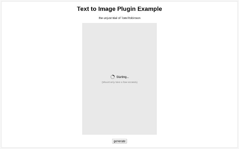 Text to Image Plugin Example
