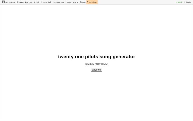 twenty one pilots song generator