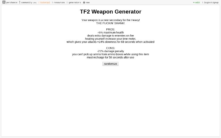 TF2 Weapon Generator