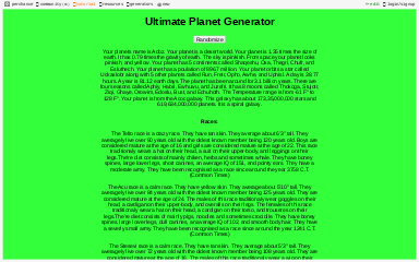 Ultimate Planet Generator