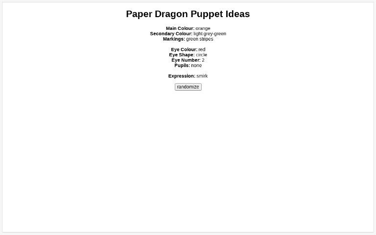 Paper Dragon Puppet Ideas ― Perchance Generator