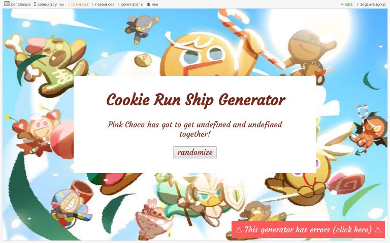 Cookie Run Ship Generator