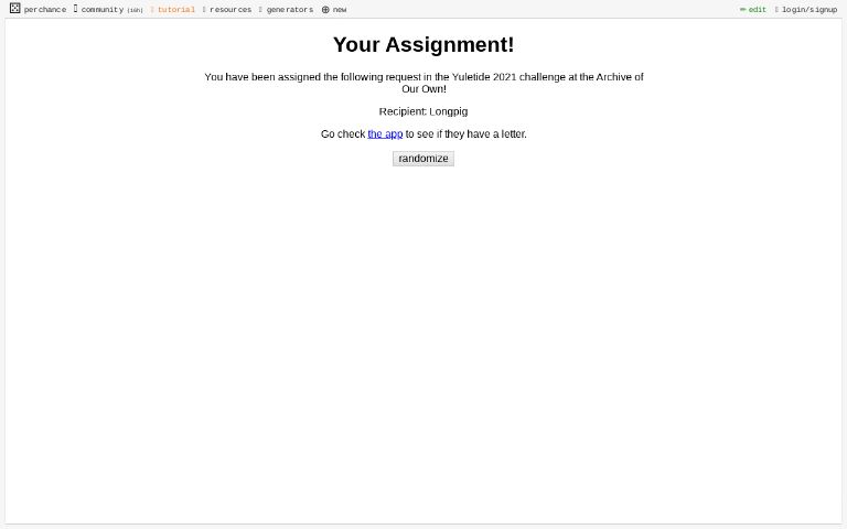 Your Assignment! ― Perchance Generator