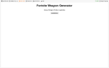 Fortnite Weapon Generator