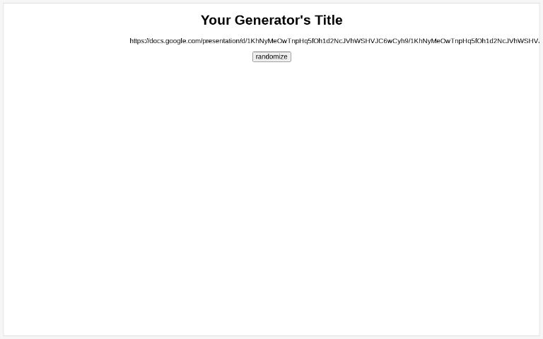 Minimal ― Perchance Generator