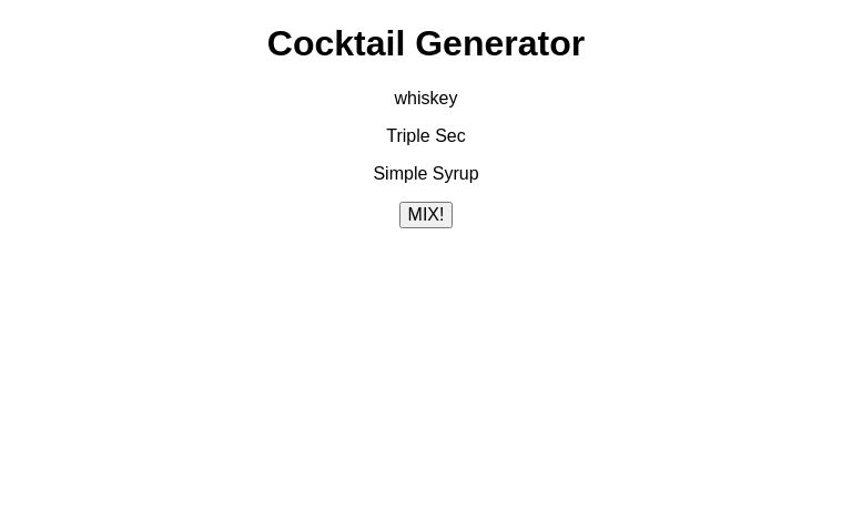 Cocktail Generator